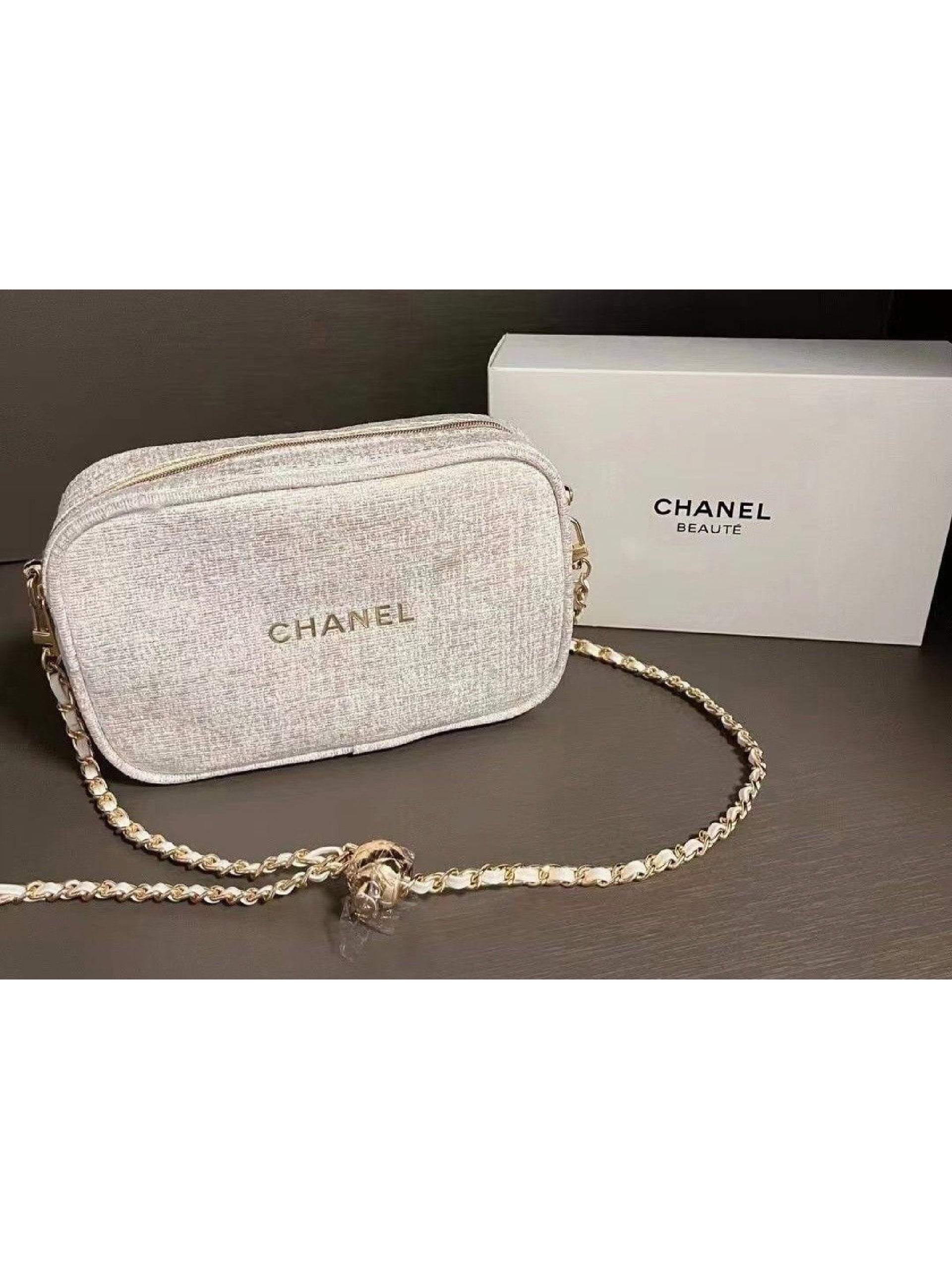 Chanel White & Gold Bag – Makeup Product ae